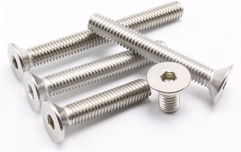 Amazon.com: #4-40 UNC Flat/Countersunk Head Socket Screws,100-Piece ...