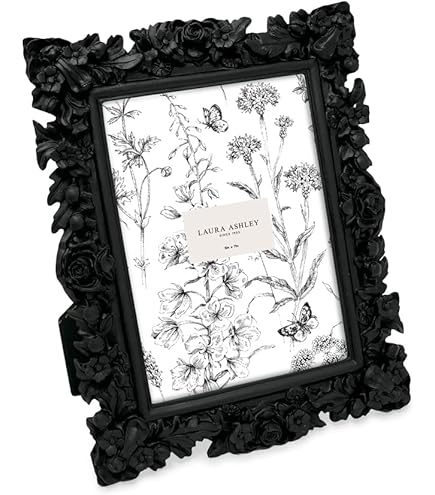 black flower frame