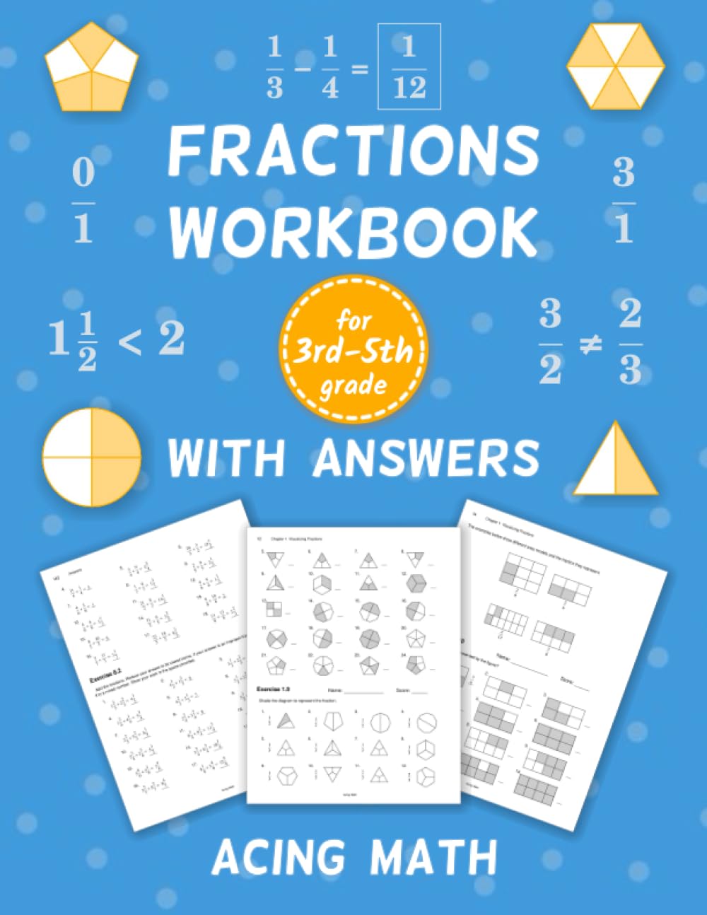 Mua Fractions Workbook for 3rd-5th Grade with Answers: Visualizing ...