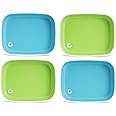 Amazon.com: Munchkin® Splash™ 4 Piece Toddler Plates, Blue/Green : Baby