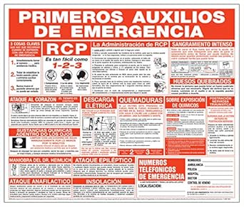 First Aid Wall Chart - Spanish: Amazon.com: Industrial & Scientific