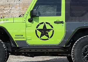 Amazon.com: USA Distressed Military Star Decals Stickers to fit Jeep ...
