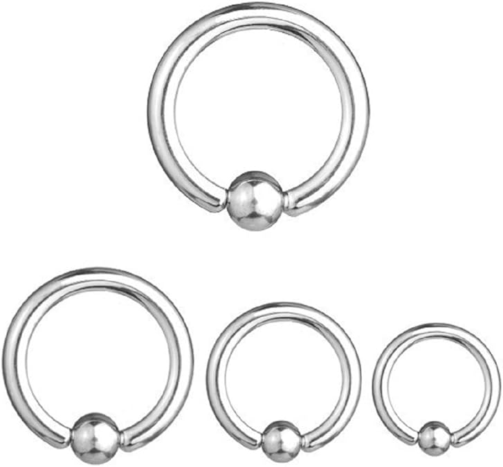 BCR - Piercing de Aro con Cierre de Bola, Joyería Corporal con Grosor ...
