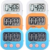 Amazon.com: LinkDm 6 Pack Small Digital Kitchen Timer Magnetic Back and ...