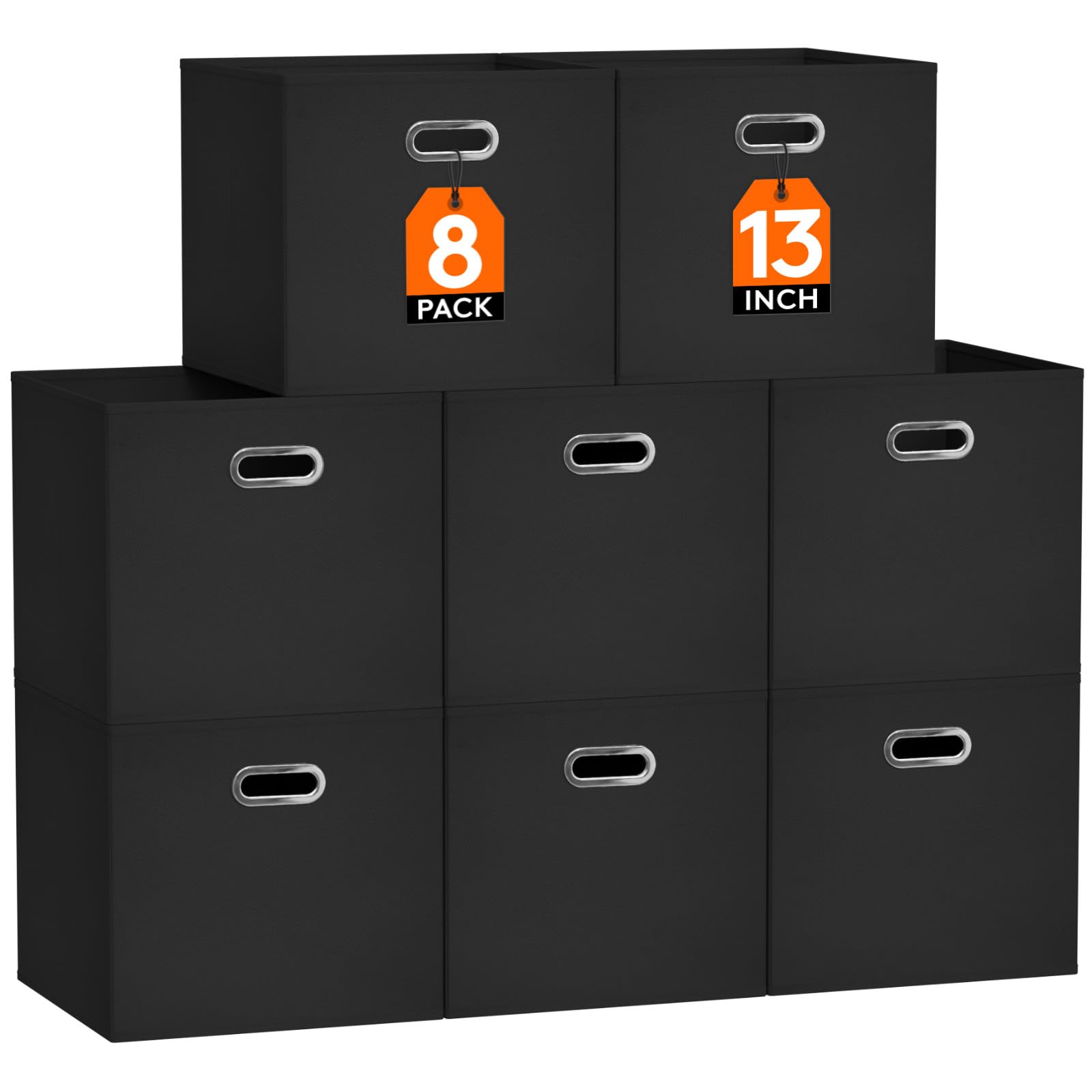 Lifewit 13 Inch Cube Storage Bins, 8 Packs Cube Storage Organizer ...