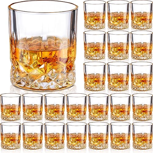 Yaomiao 24 Pack Old Fashioned Whiskey Glasses Bulk 10 Oz Bourbon 1974