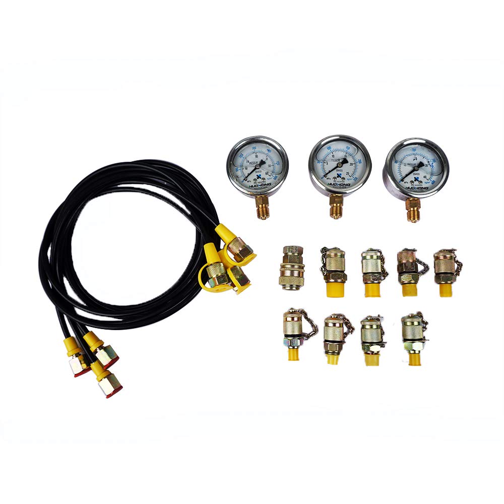 Portable Hydraulic Pressure Test Coupling Kit - Hydraulic Test Gauge ...