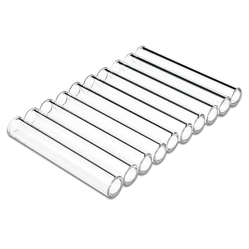 PQAPGT 3 Inches Long 10 Pieces Glass Borosilicate Tubes 12 mm OD 2mm ...