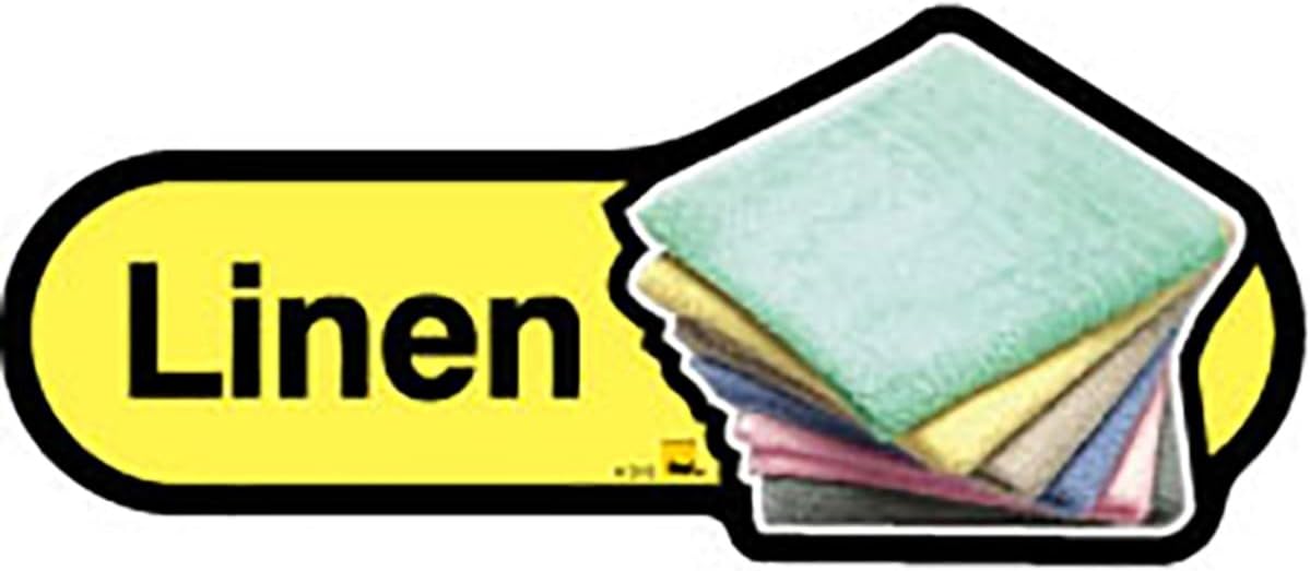 Dementia Friendly Linen Room – Yellow Sign -300mm wide – BigaMart