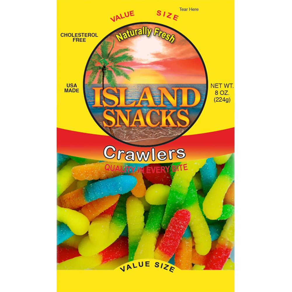 Amazon.com : Island Snacks Crawlers, Super Sour, 8 Ounce bags, 6 Count ...