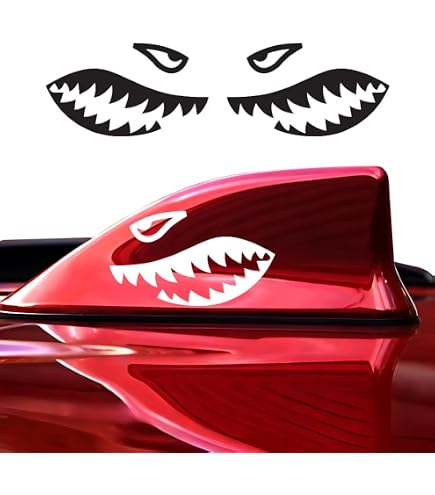 Car Decals For Men Carbon Fiber Car Shark Fin Roof Antenna Radio FM/AM ...