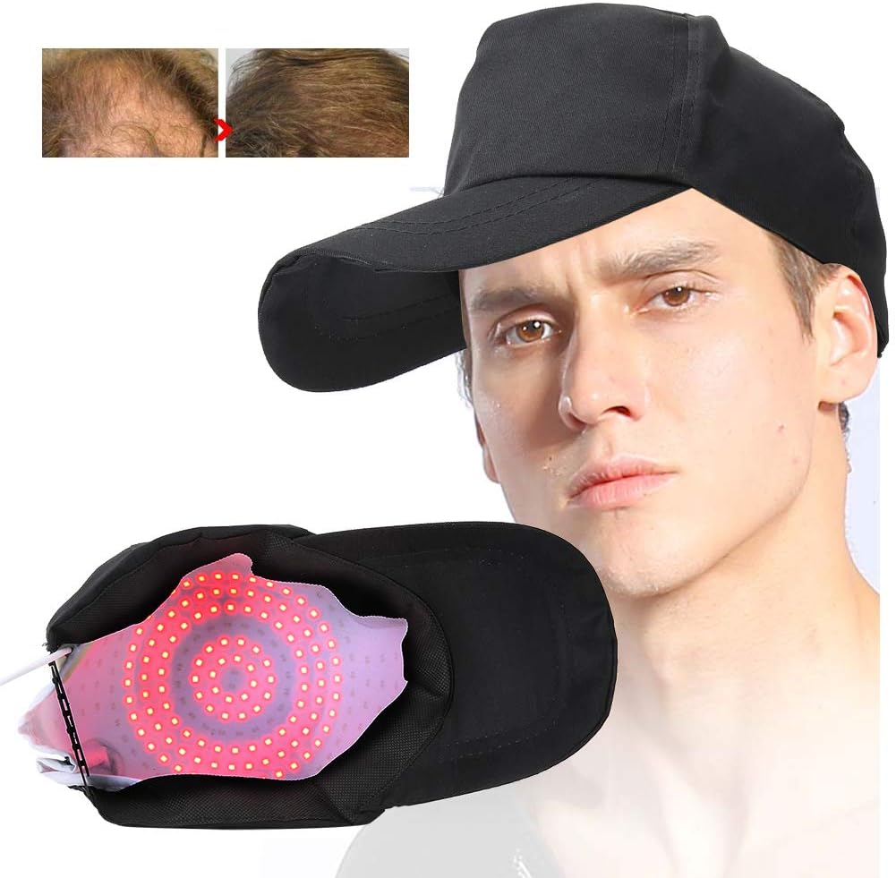 Hair Growth Hat Cap with Lamp Beads Female and Male Hair Loss Cap Hair ...