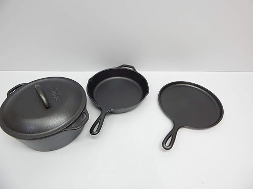 Lodge Cast Iron Set - 4-Piece Set - Pre-Seasoned Kitchen Set - Skillet ...