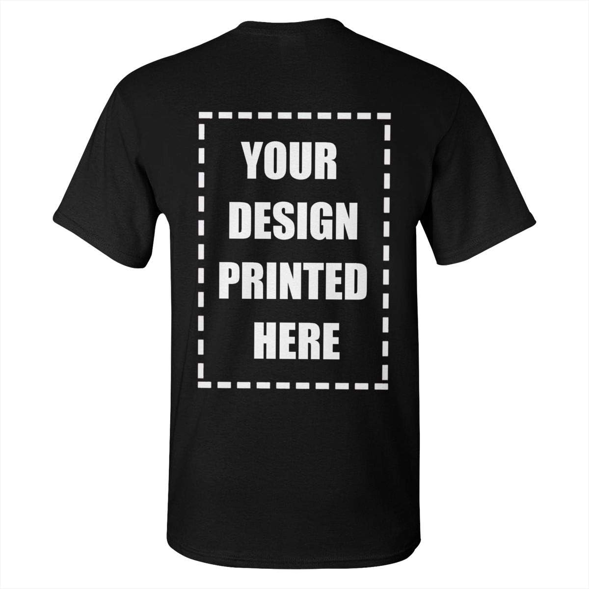 Amazon.com: Custom Men's Short Sleeve 2 Sided T-Shirts - Design Your ...