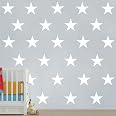 DXLING 48pcs/Set of Large White Stars Vinyl Wall Decor Stickers DIY ...