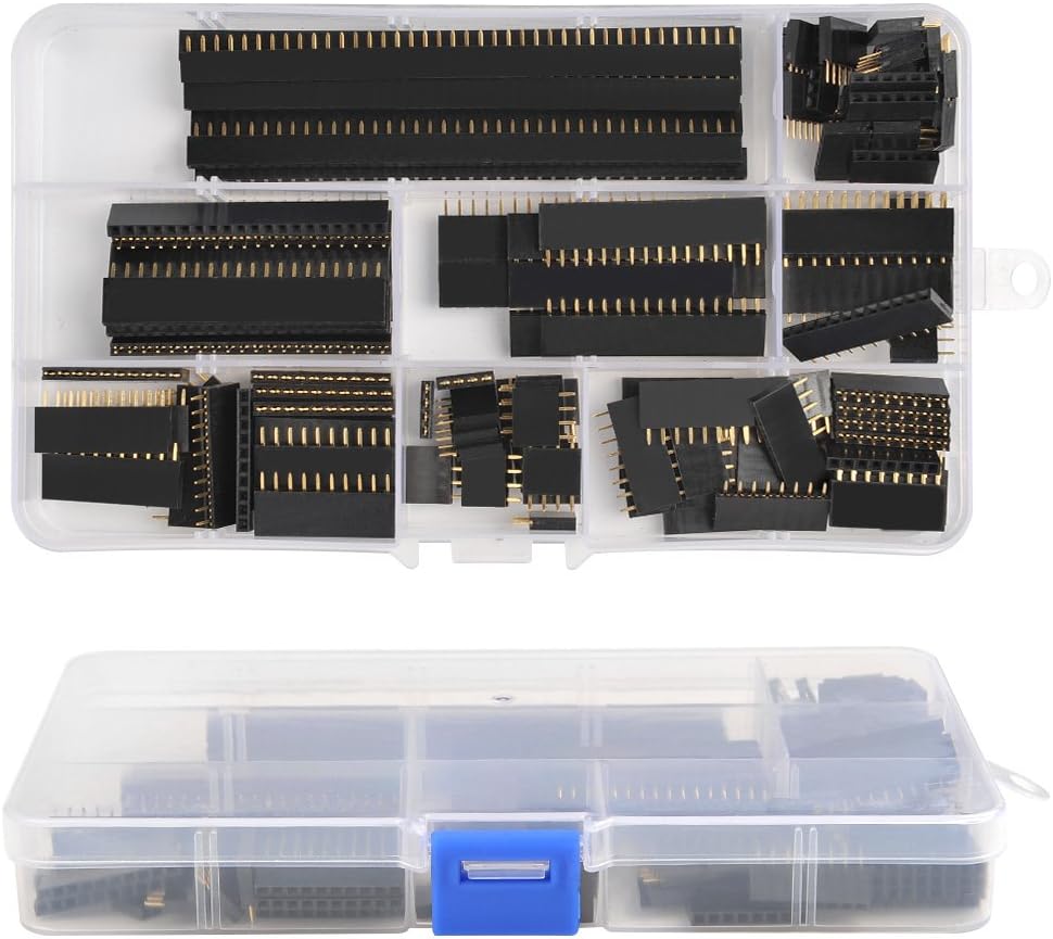 TPEMRPL 120Pcs Straight Single Row Stackable Female Pin Header Strip ...