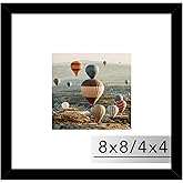Amazon.com - JCJMY 10x10 Picture Frame With Mat, Display 8x8 With Mat or 10x10 Without, Wood ...