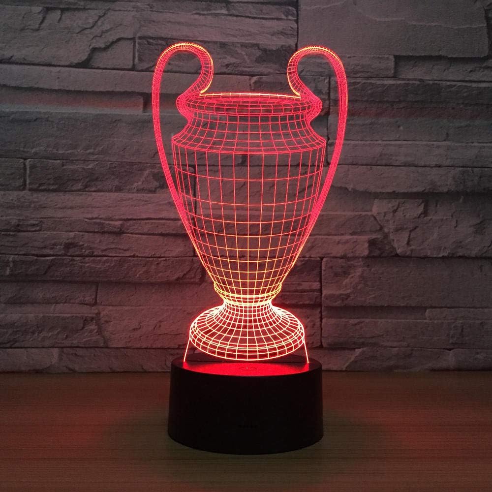3D Trophy Optical Illusion Lamps Night Mood Light Bedside Table Desk ...