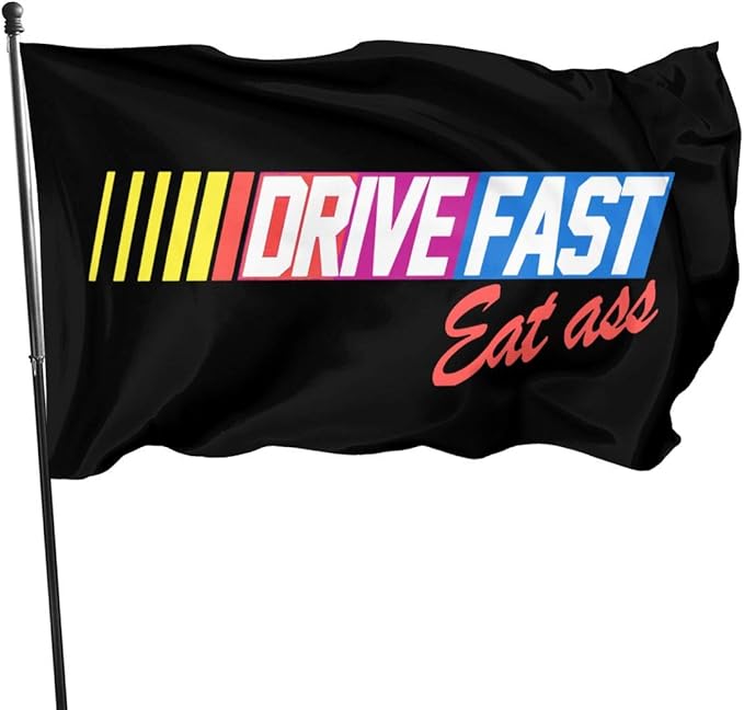 Amazon.com : jiahuan Drive Fast Eat Ass Flags 3x5 Outdoor Vivid Color ...