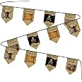 Amazon.com: Jolly Roger Pirate Banner - String Flags, Fabric Bunting ...