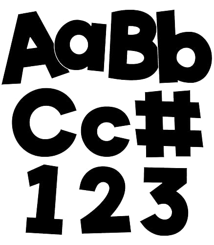 Carson Dellosa 219-Piece Black Cutout Letters, 4" Upper and Lowercase ...