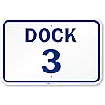 SmartSign "Dock 3" Dock Number Sign | 12" x 18" 3M Engineer Grade ...
