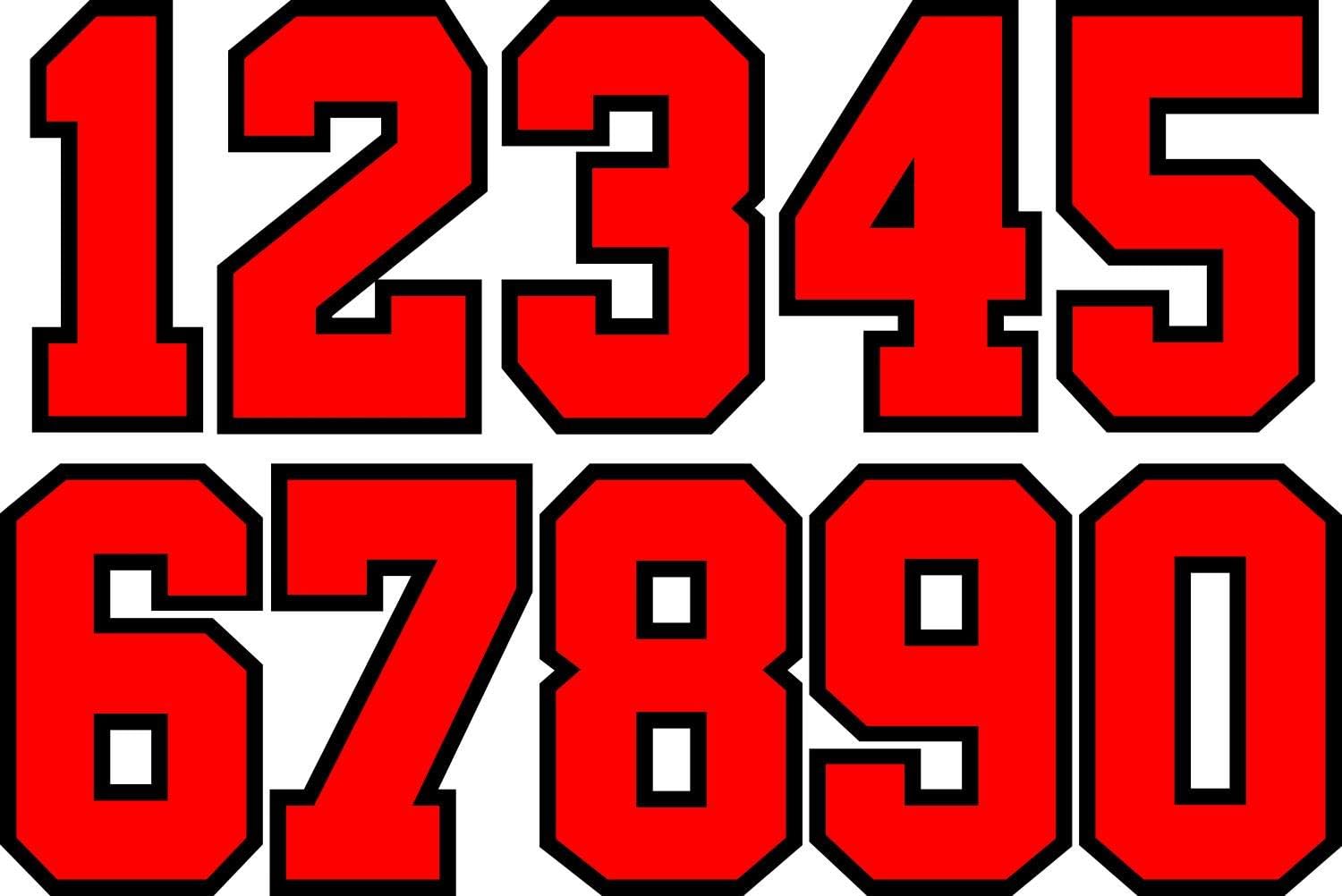 Sewing JERSEY HEAT TRANSFER VINYL NUMBER FOOTBALL BASEBALL BASKETBALL