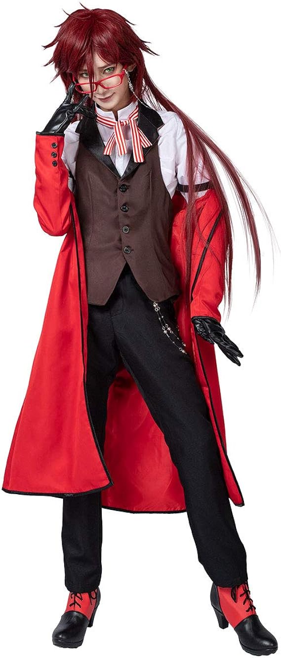 Cosfun Kuroshitsuji Black Butler Grell Sutcliff Cosplay Costume ...