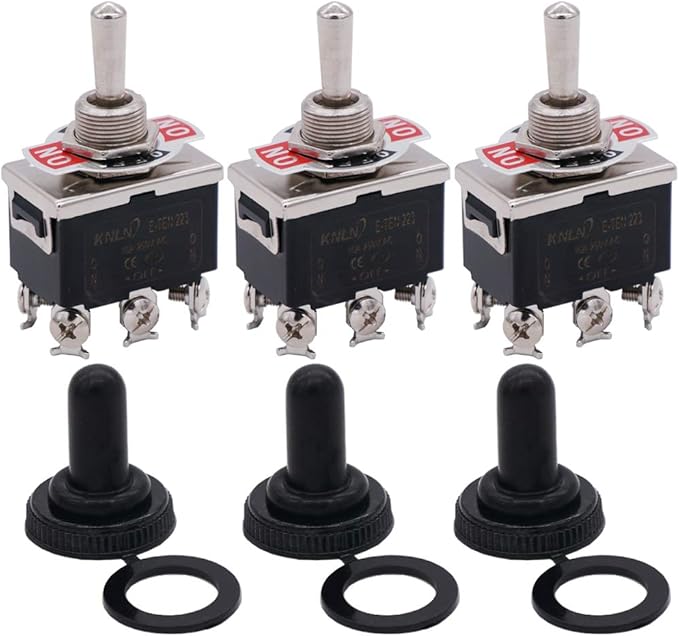 Twidec /3Pcs Heavy Duty Rocker Momentary Toggle Switch 20A 125V DPDT 3 ...