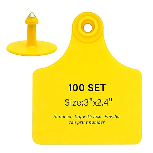 NAOEDEAH Cattle Ear Tags Blank Cow Tags Blank Ear Tag for Cattle ...