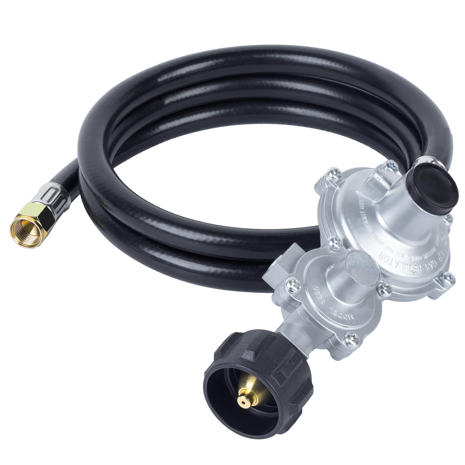 GASPRO 5 FT Two Stage Propane Regulator Hose with QCC and 3/8" Female ...