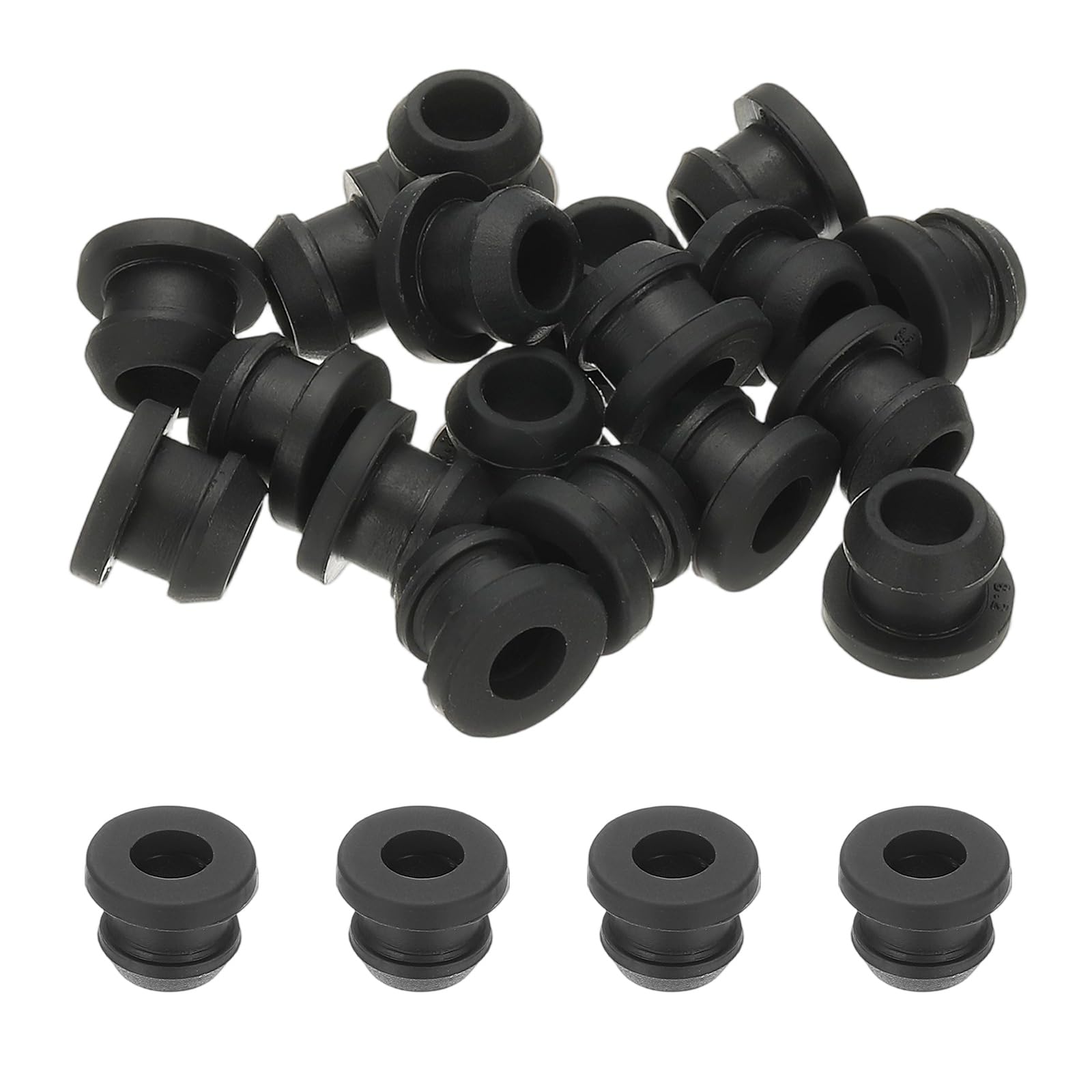 PATIKIL 18pcs Wire Grommet, 8mm Mounting Dia Plastic Grommets Cable ...