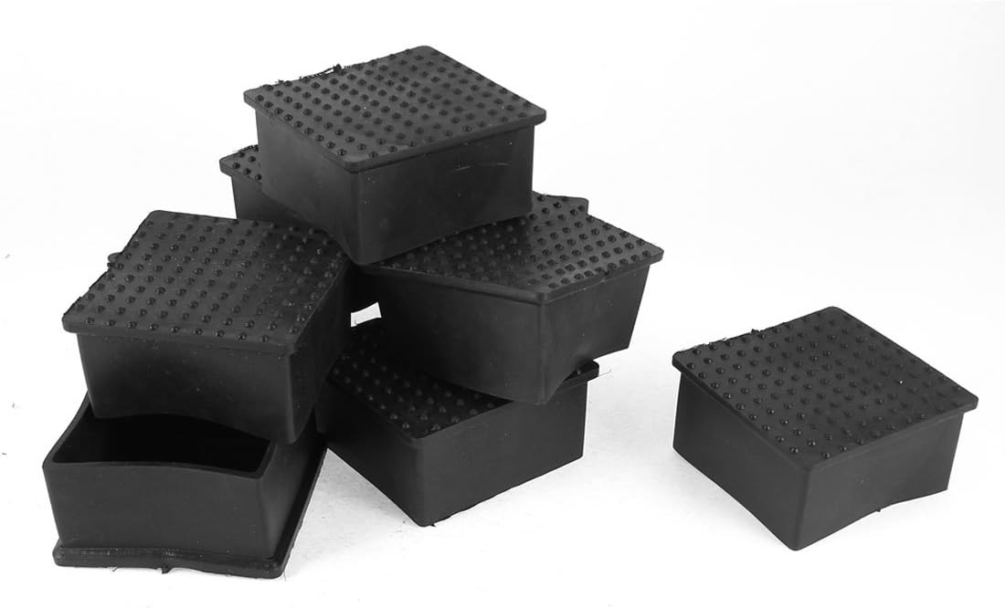 Sourcingmap® Square Rubber Covers Furniture Foot Protector 60mm x 60mm ...