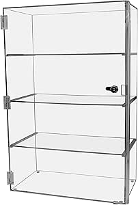 Amazon.com: Locking Countertop Showcase Display Case 24” H, Clear ...