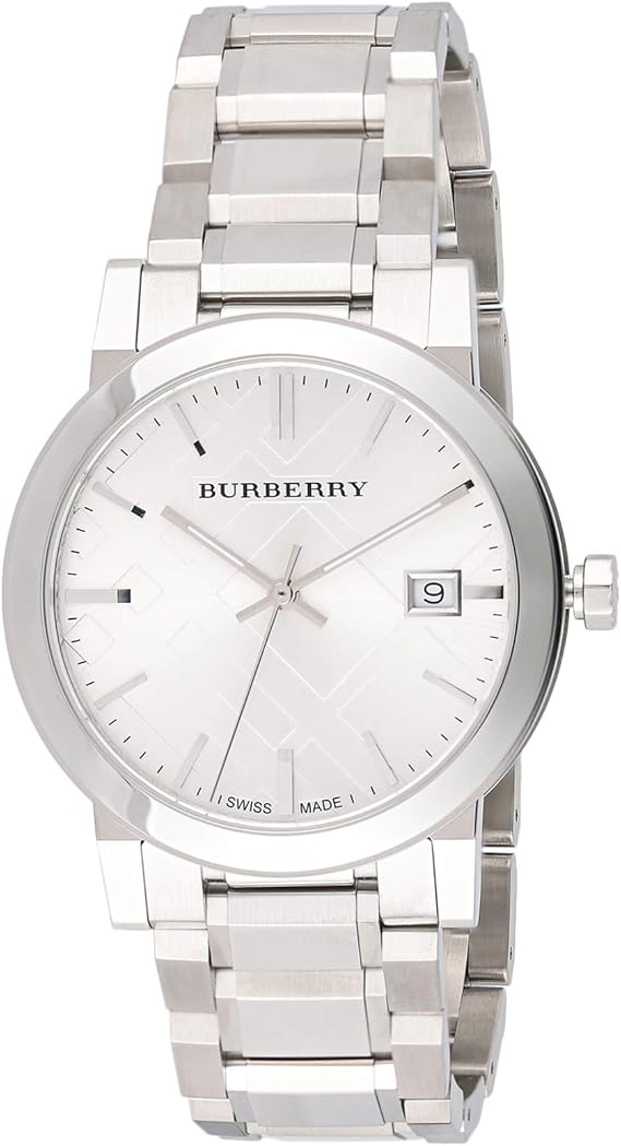 Burberry Men's Silver Dial Stainless Steel Band Watch - BU9000: Buy ...