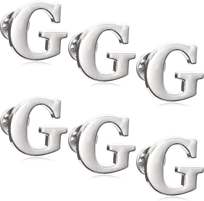 Amazon.com: Bright Creations Alphabet Letter Lapel 6 Pack - G Monogram ...