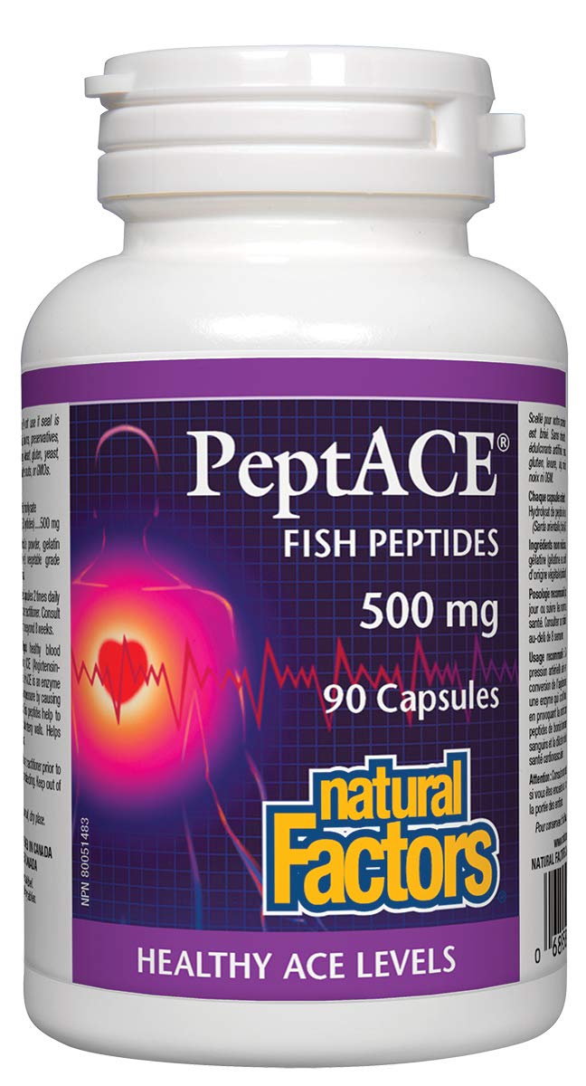 Natural Factors PeptACE Fish Peptides, 500mg, 90 Capsules: Amazon.co.uk ...