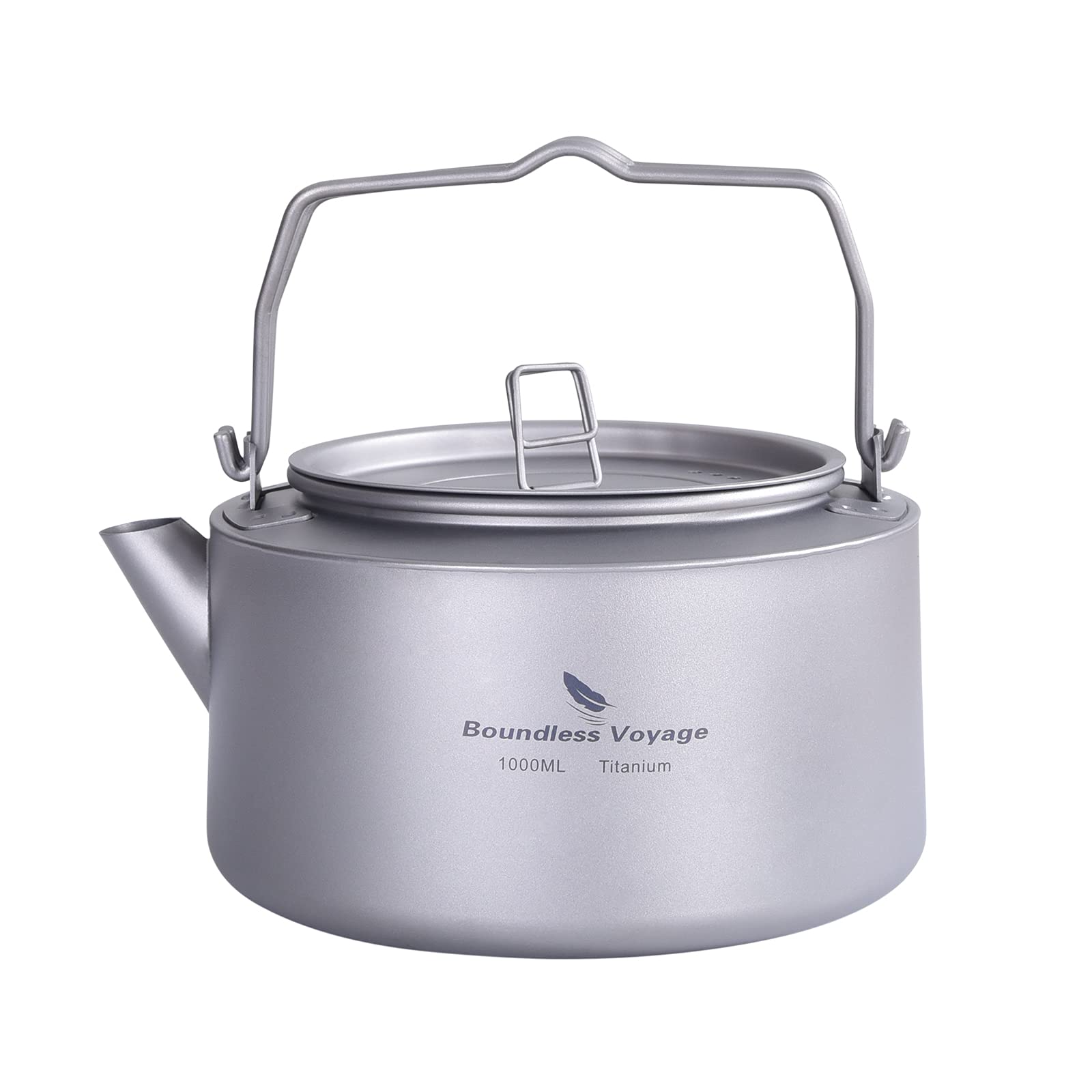 Boundless Voyage 1L Camping Titanium Kettle with Folding Handle Filter ...