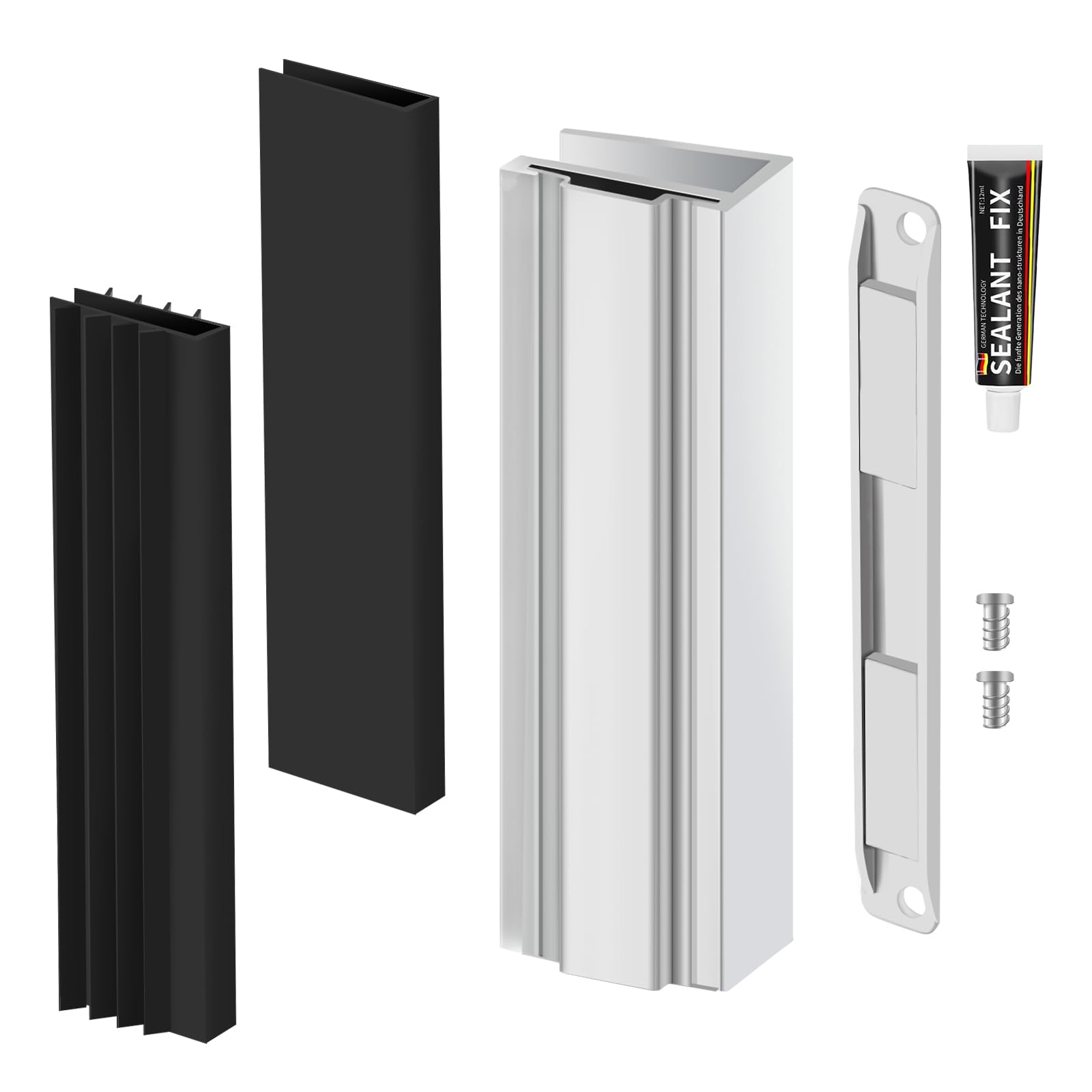 dakewang 3" Shower Door Magnet U-Channel Door Frame with Metal Strike ...