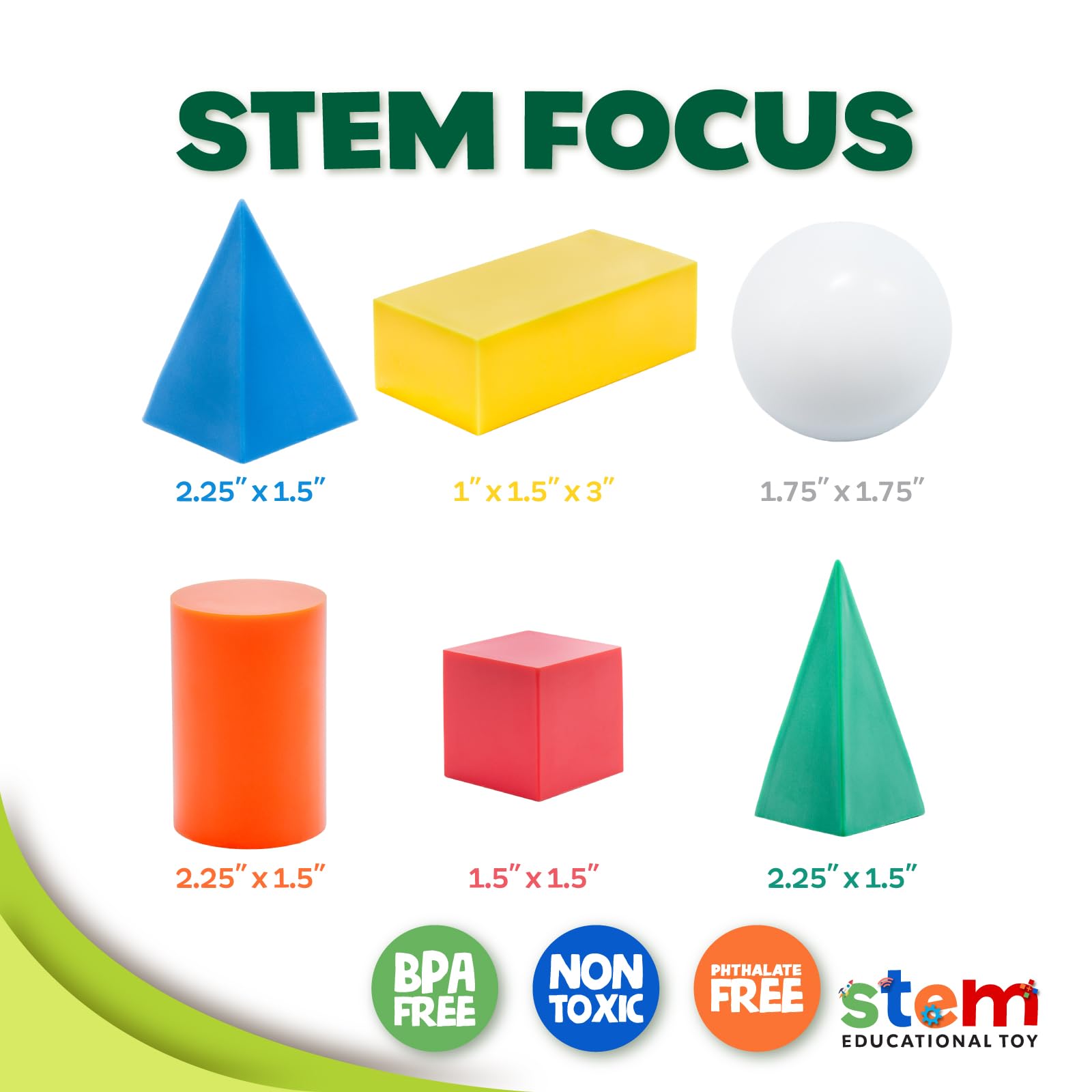 Mua Skoolzy 7 Pcs 3D Shapes for Teaching and Math Manipulatives ...
