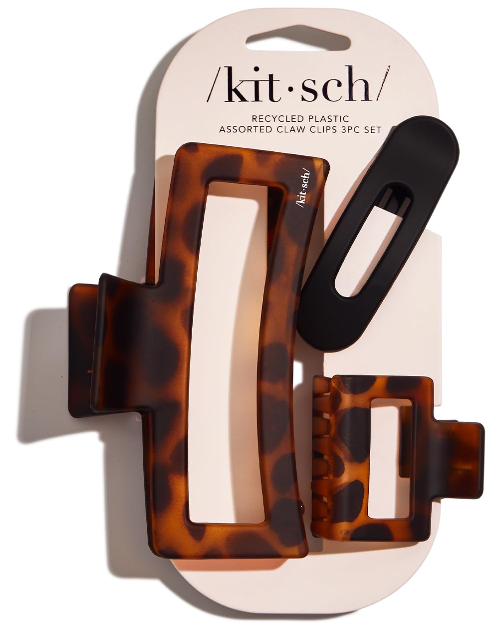 Kitsch Assorted Hair Claw Clips for Women, Recycled Plastic Large Claw ...