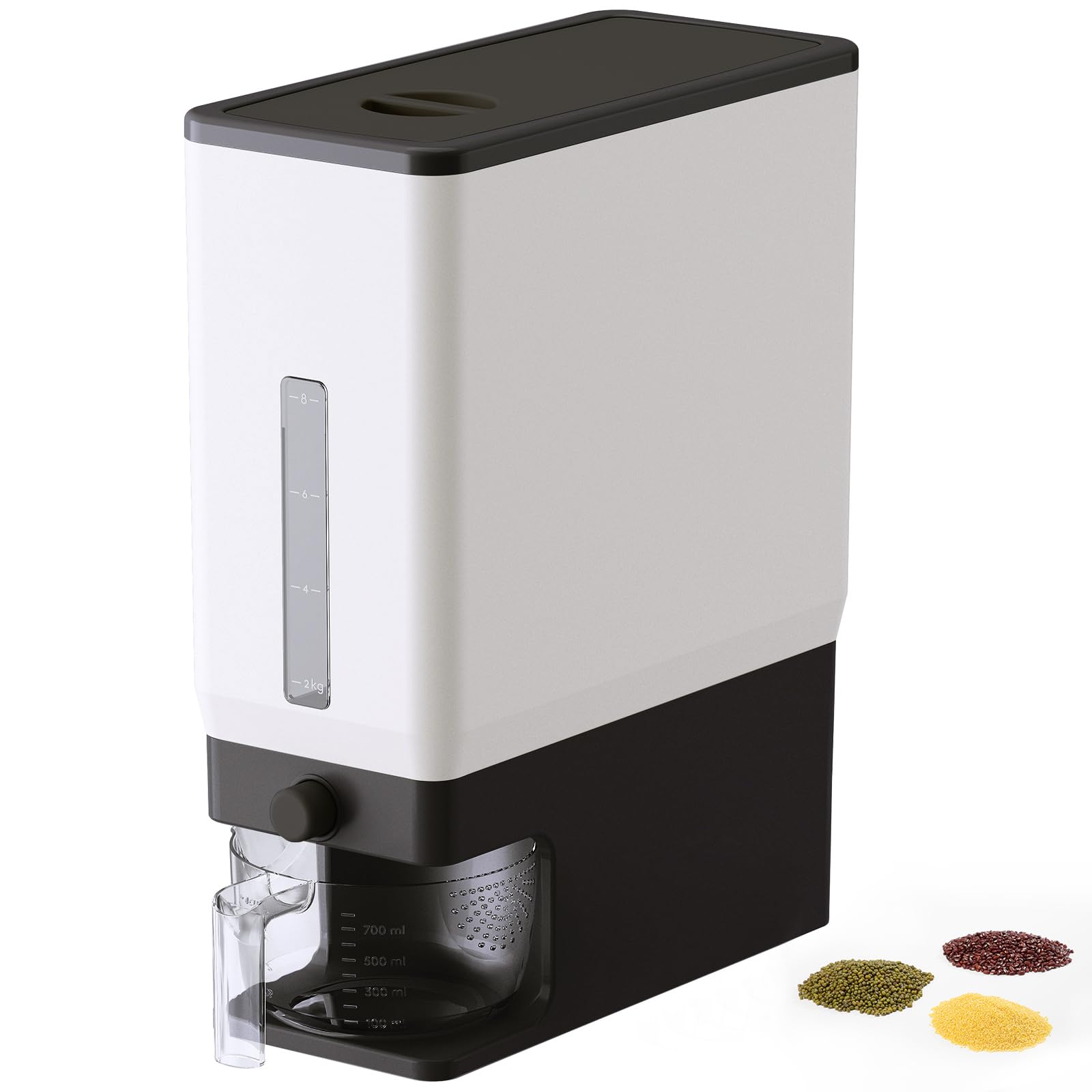 Lifewit Rice Dispenser 25 Lbs(11.3kg), Rice Storage Container Sealed ...