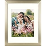Amazon.com - ONE WALL 11x11 Inch Metal Picture Frame, Aluminum Gold Photo Frame with Ivory Color ...