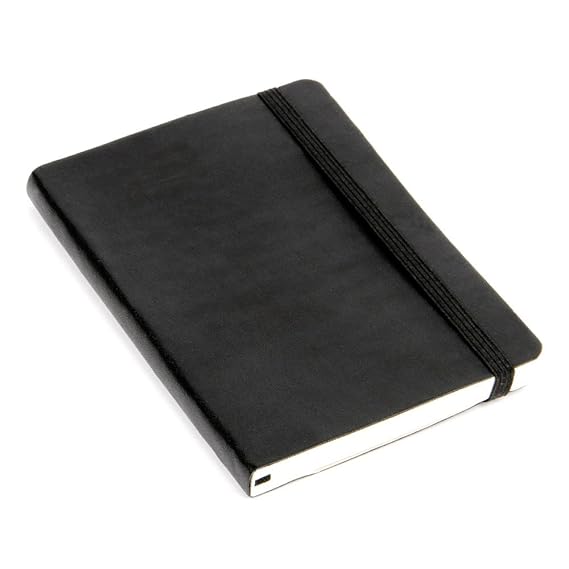 Agenzio small black hardback plain notebook: Amazon.co.uk: Office Products