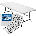 Amazon.com: Sorfey Narrow Folding Table 6 Foot X 24-inch, White Plastic ...