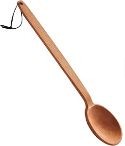 Amazon.com: ECOSALL Heavy Duty Large Wooden Spoon 18-inch, Long Handle ...