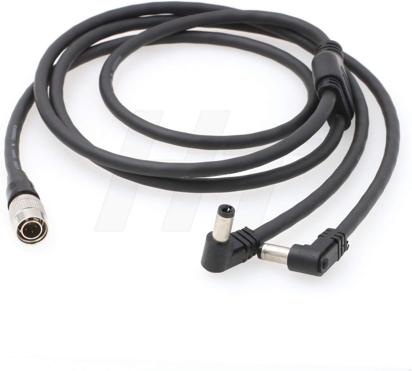 Power Splitter Cable Hirose 4 Pin to 2x Right Angle DC Barrel 2.5mm for Camera Monitor Recorder ...
