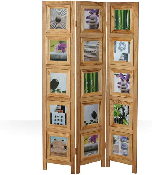 Homestyle4u 971, Foto Paravent Raumteiler 3 teilig, Fotowand Holz ...
