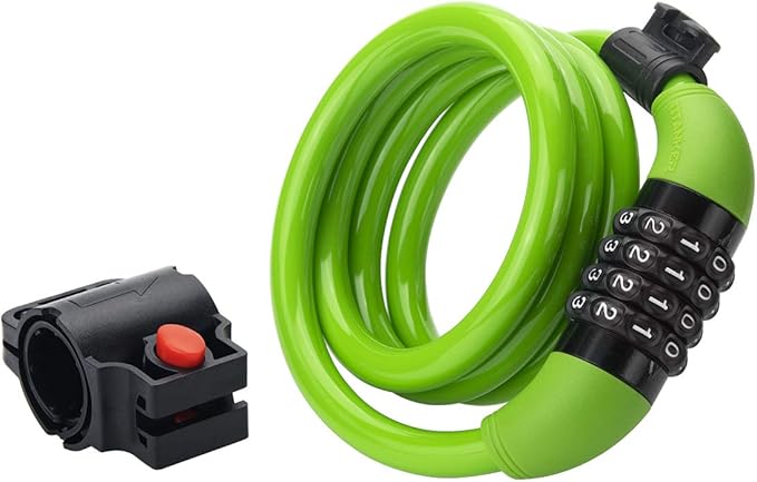 Amazon.com : Titanker Bike Lock, 4-Feet Bike Locks Cable Coiled Secure ...
