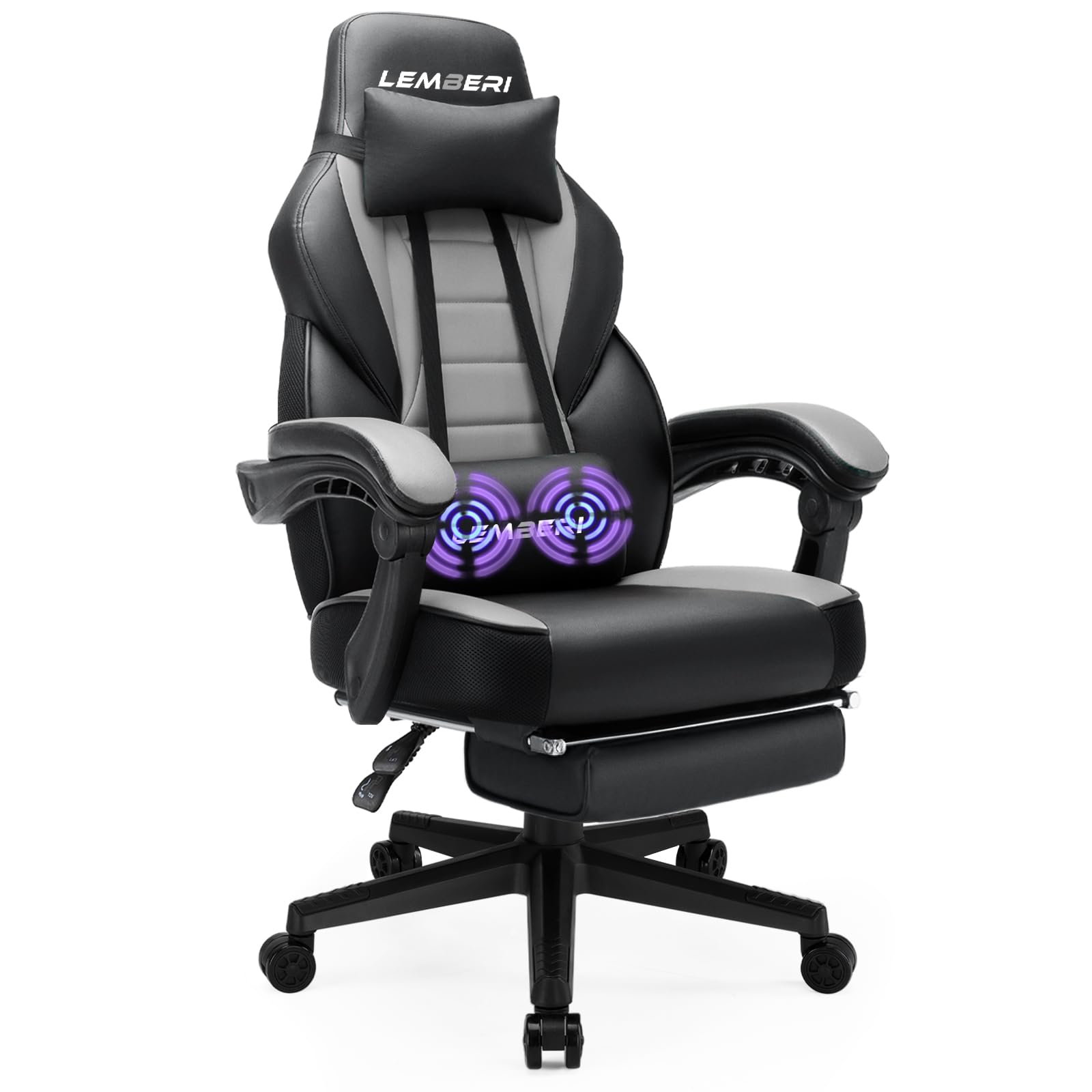 LEMBERI Gaming Chairs with Footrest,Ergonomic Video Game Chairs for ...